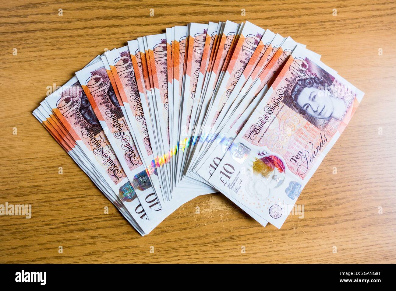 English ten pound polymer currency note isolated Stock Photo - Alamy