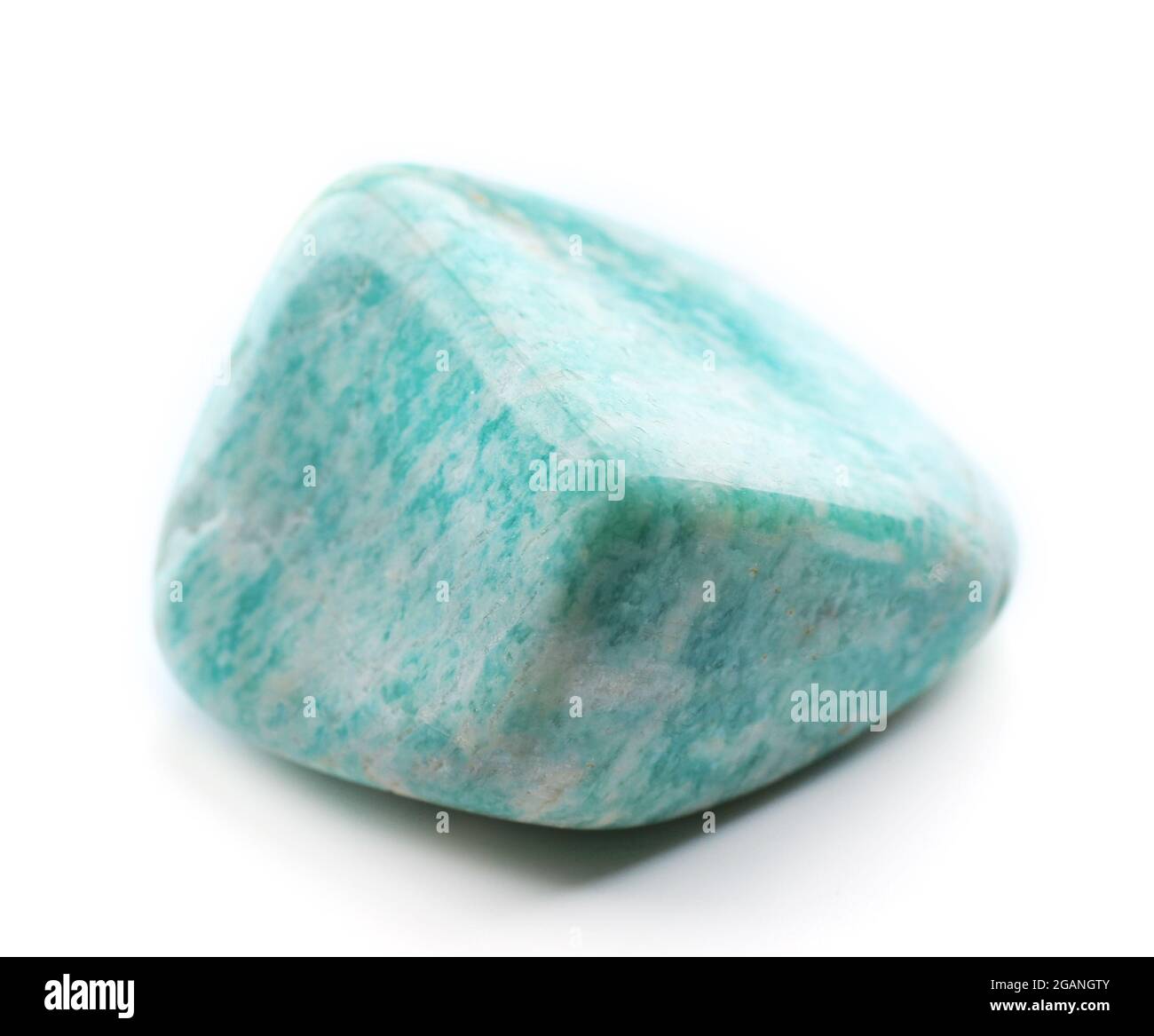 Amazonite isolated on white background Stock Photo - Alamy