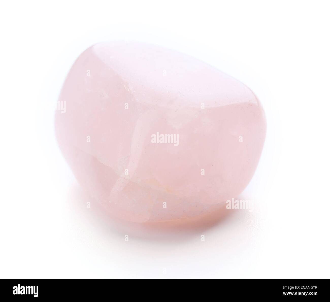 Pink quartz isolated on white background Stock Photo - Alamy