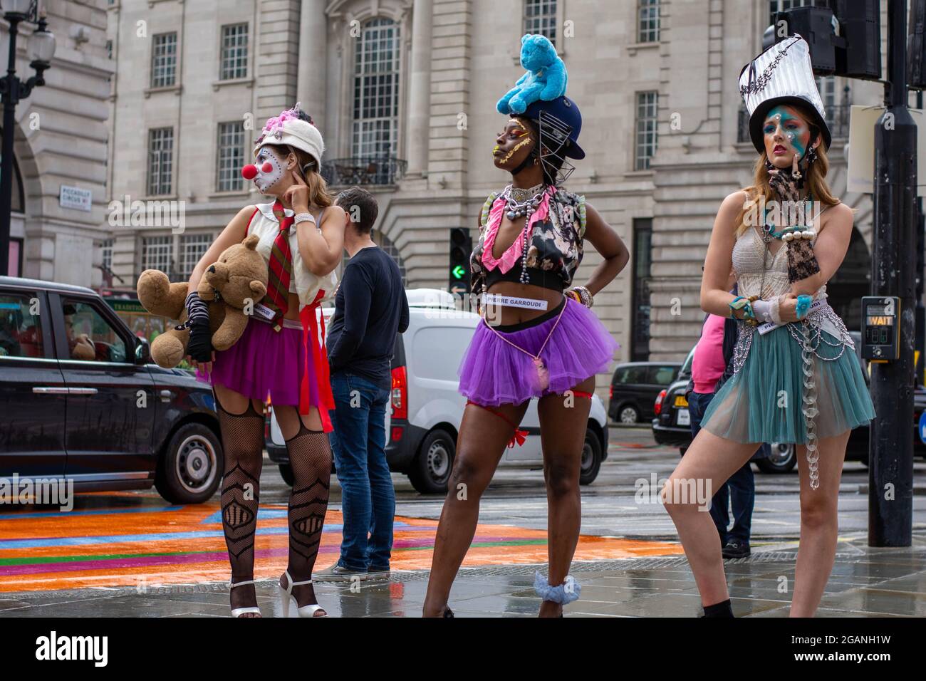Models showcase Pierre Garroudi's latest colourful collection at one of ...