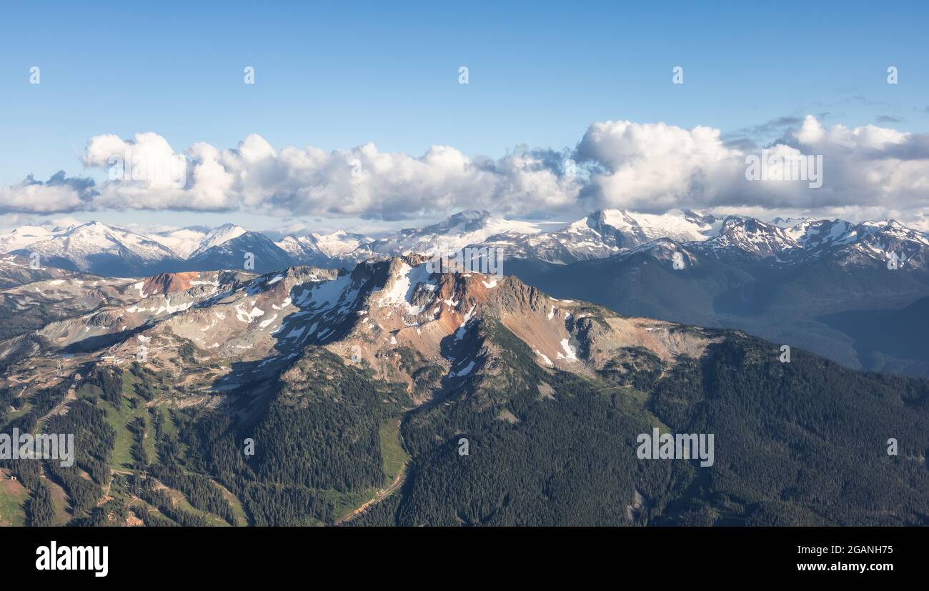 Aerial View from Airplane of Canadian Mountain Landscape Stock Photo ...