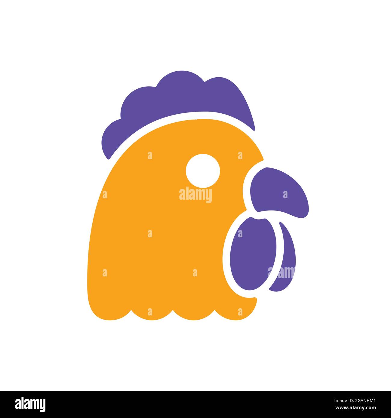 Chicken glyph icon. Animal head. Farm sign. Graph symbol for your web ...