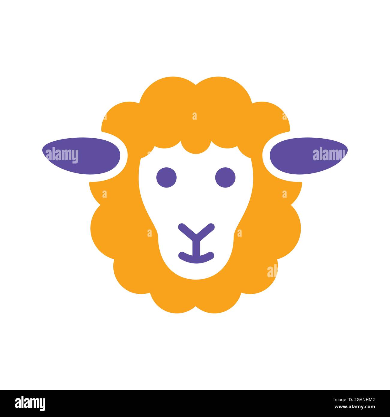 Sheep glyph icon. Animal head. Farm sign. Graph symbol for your web ...
