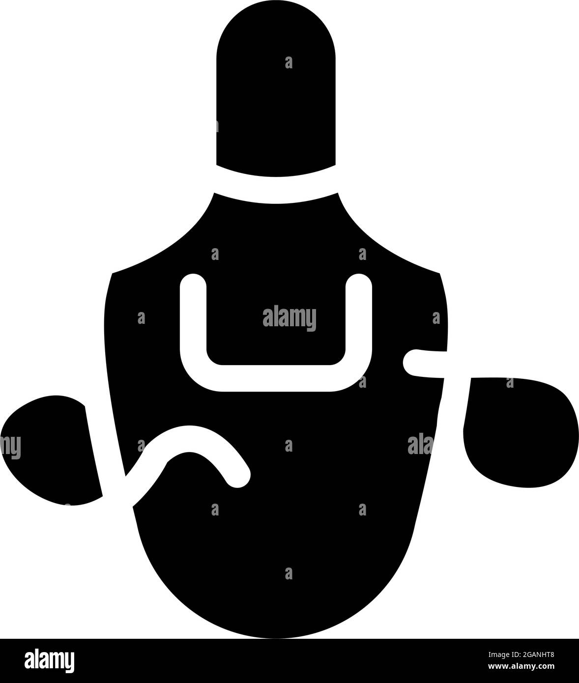 welder apron glyph icon vector illustration Stock Vector Image & Art ...