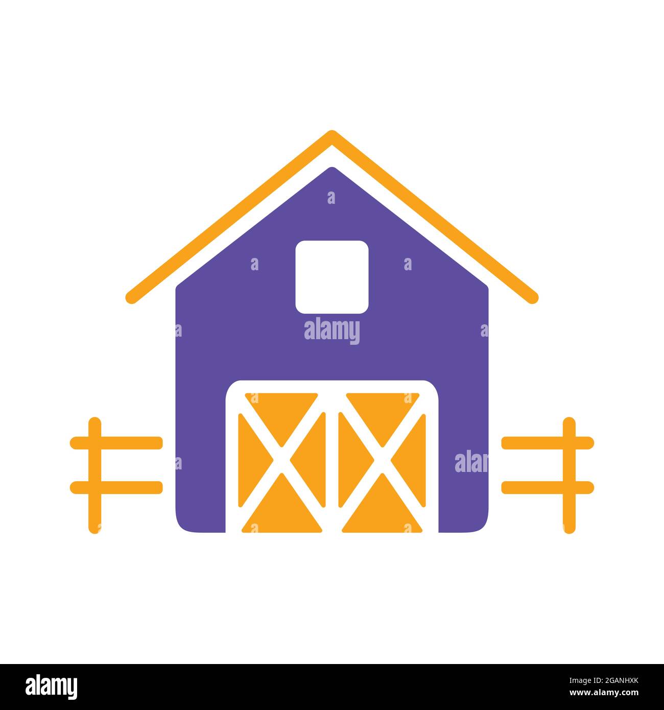 Barn glyph icon. Farm animal sign. Graph symbol for your web site ...