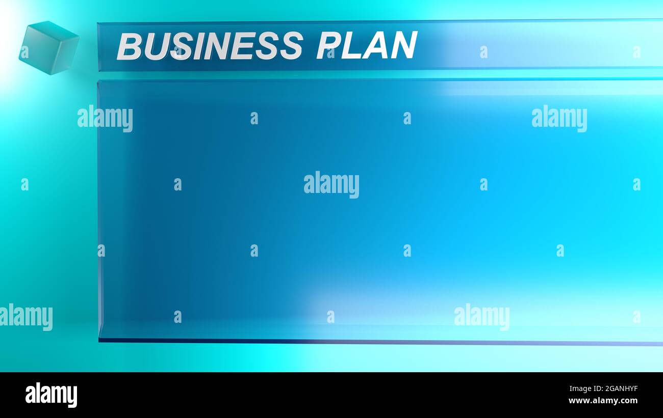 Business plan blue background page - 3D rendering illustration Stock ...