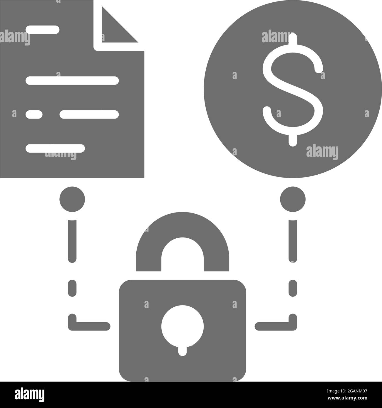 Vector secured loan, loan agreement grey icon Stock Vector Image & Art ...