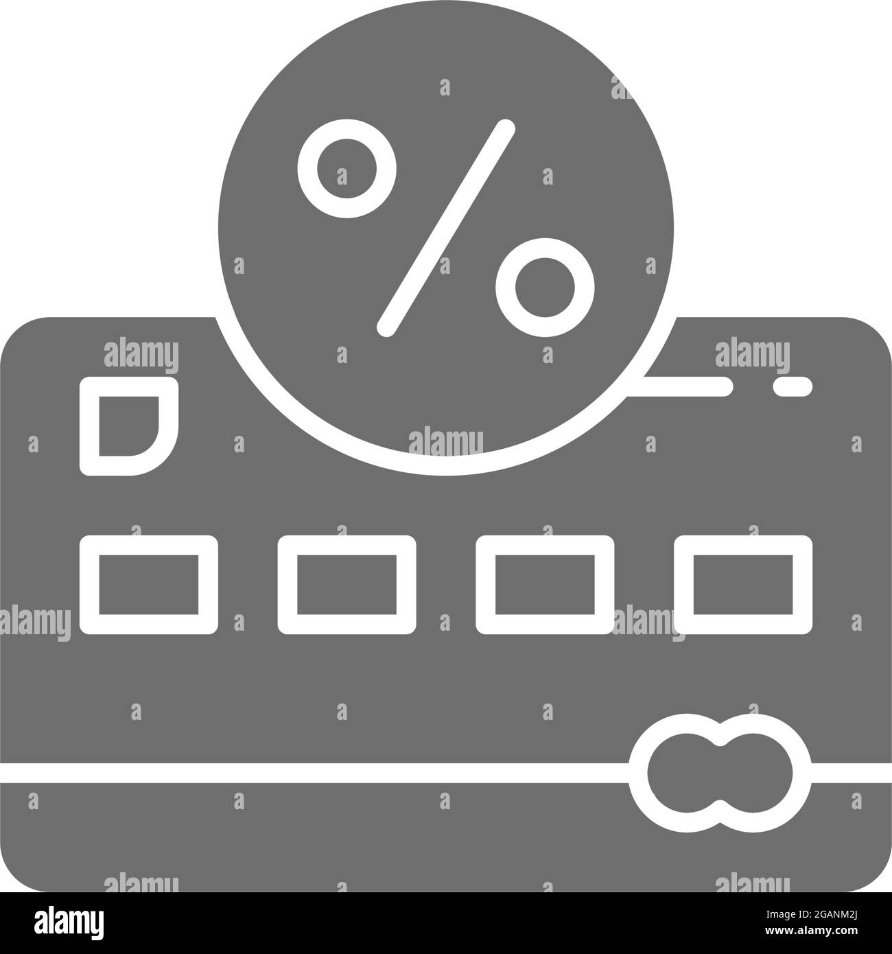 Credit card, deposit grey icon. Isolated on white background Stock ...