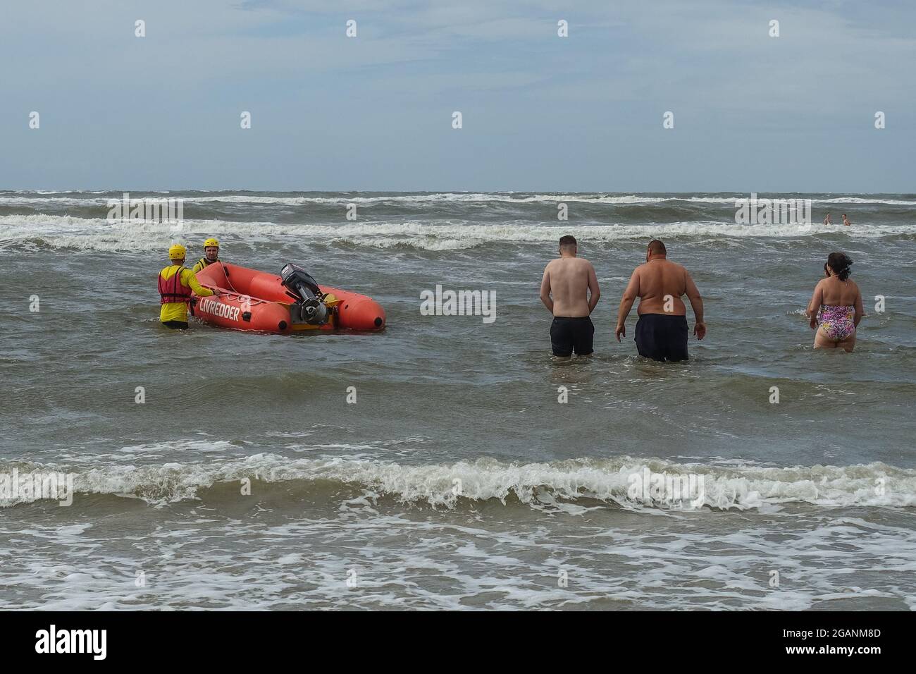 Denmark, 30th, July 2021 Danish lifeguards during a search for a ...