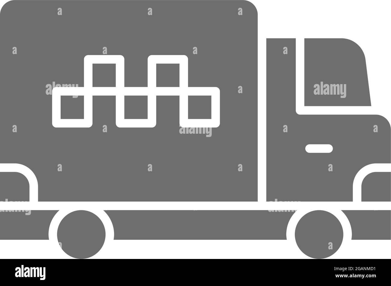 Vector cargo taxi, truck, delivery gray icon Stock Vector Image & Art ...