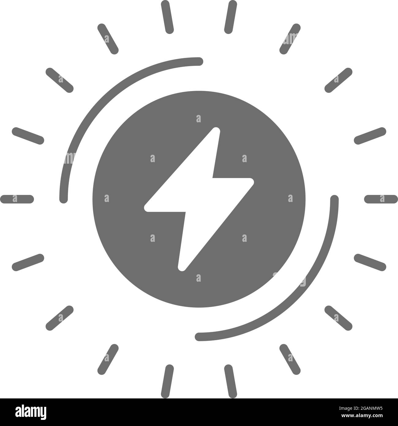 Eelectric power, electricity gray icon. Isolated on white background ...