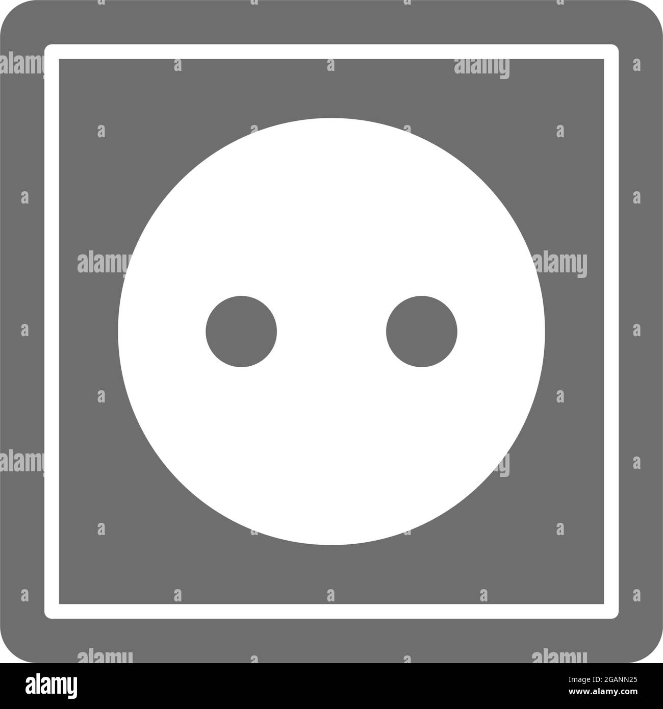 European power socket gray icon. Isolated on white background Stock ...