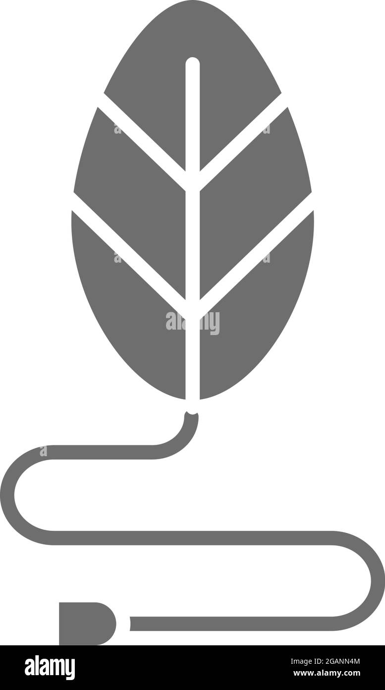 Green energy, alternative renewable energy gray icon Stock Vector Image ...