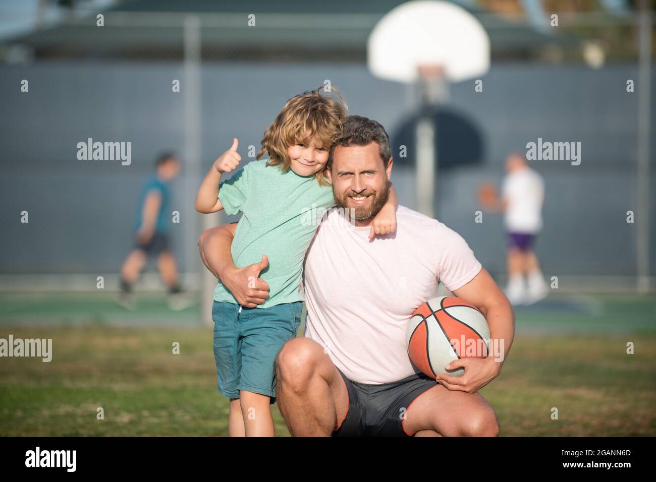 father and son outdoor. happy fathers day. family portrait. dad and kid ...