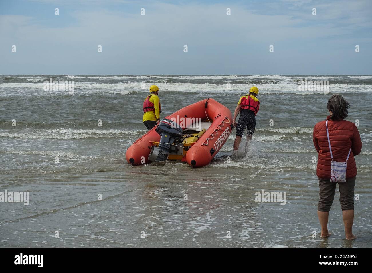 Denmark, 30th, July 2021 Danish lifeguards during a search for a ...