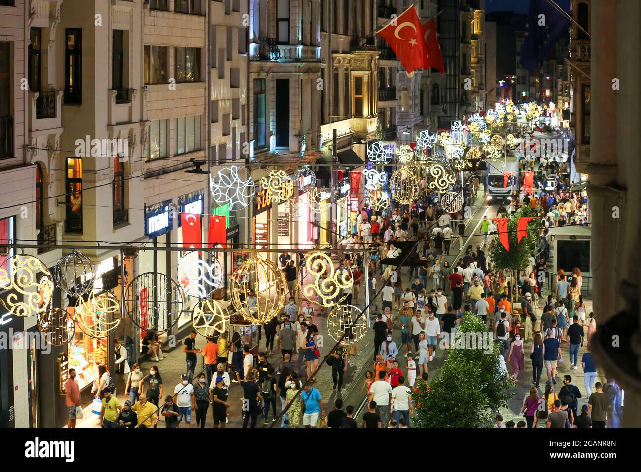 Istanbul, Istanbul, Turkey. 31st July, 2021. Crowd people walking in ...