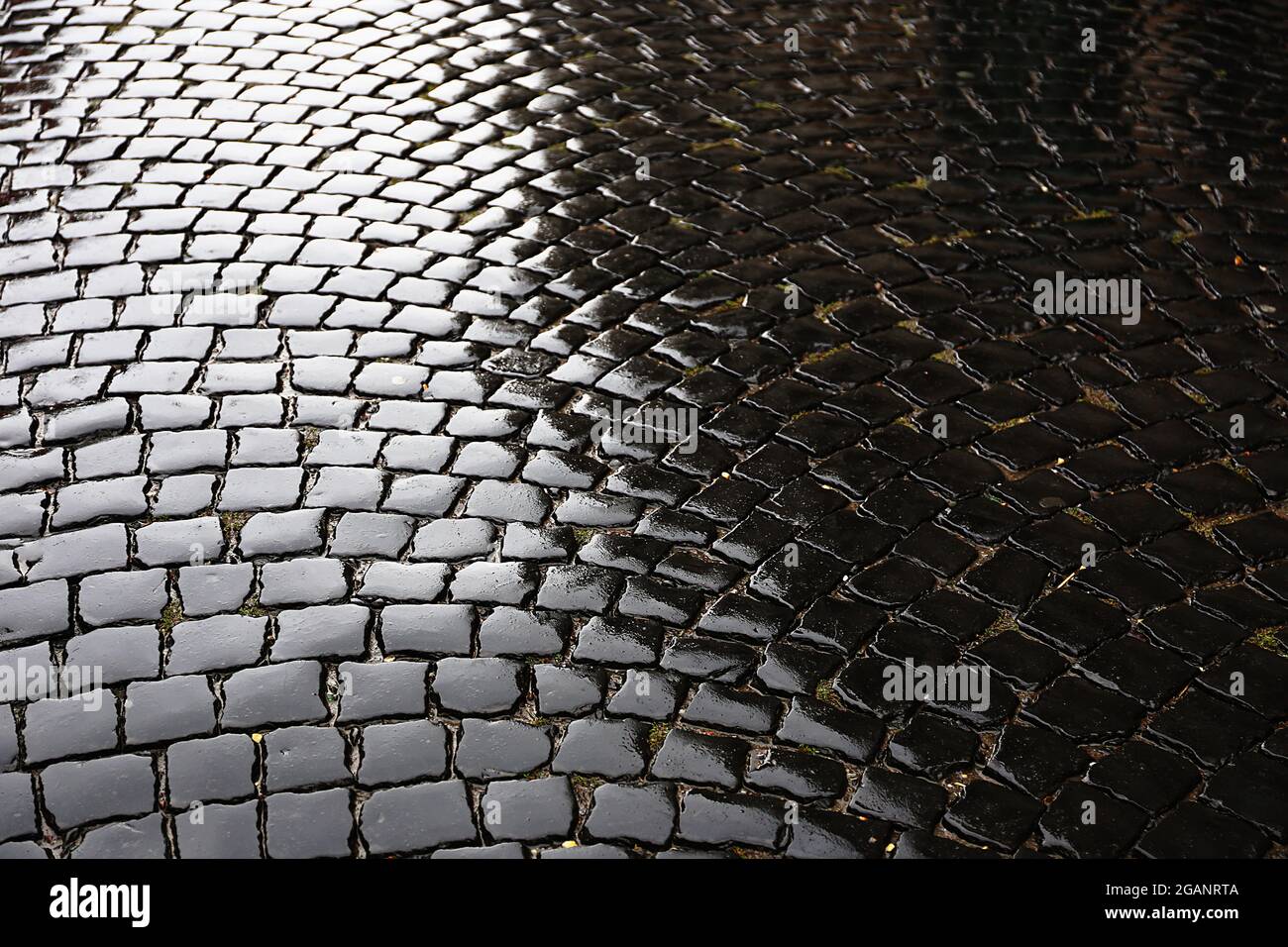 Wet stone pavement Stock Photo - Alamy