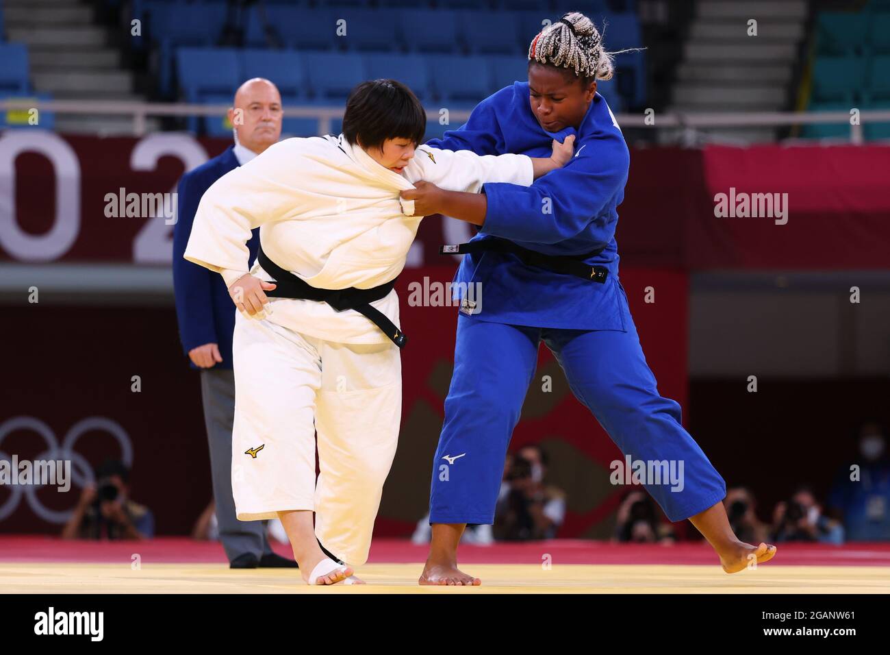 Tokyo, Japan. 31st July, 2021. (L to R) Akira Sone (JPN), Romane Dicko ...