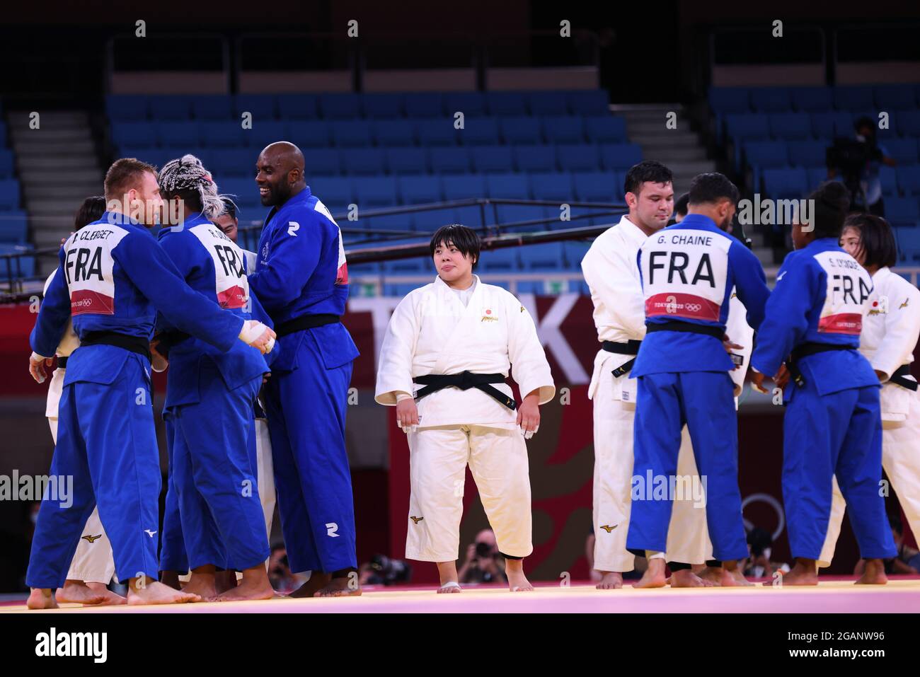 Tokyo, Japan. 31st July, 2021. Akira Sone (JPN) Judo : Mixed Team Final ...