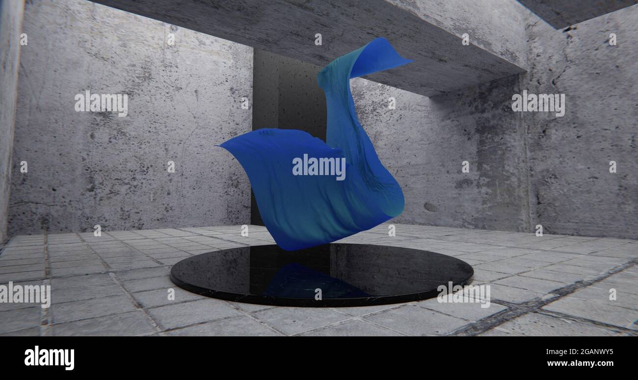 Abstract Art Fabric Simulation illustration. 3d rendered Stock Photo ...