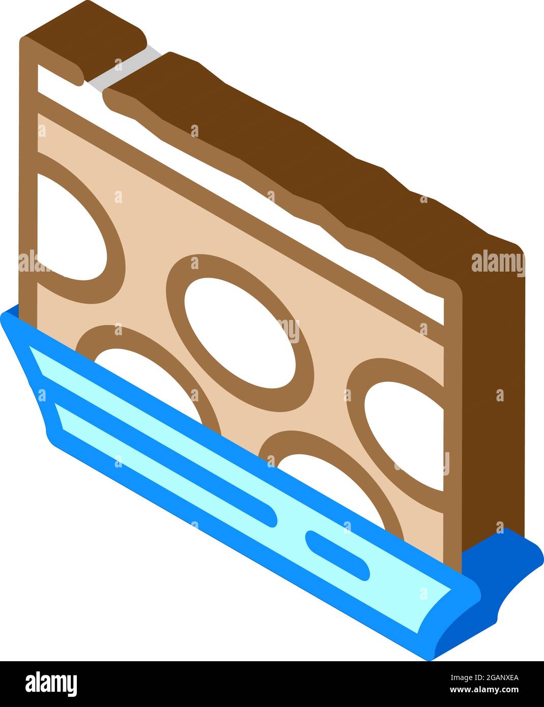 pie cake dessert isometric icon vector illustration Stock Vector Image ...