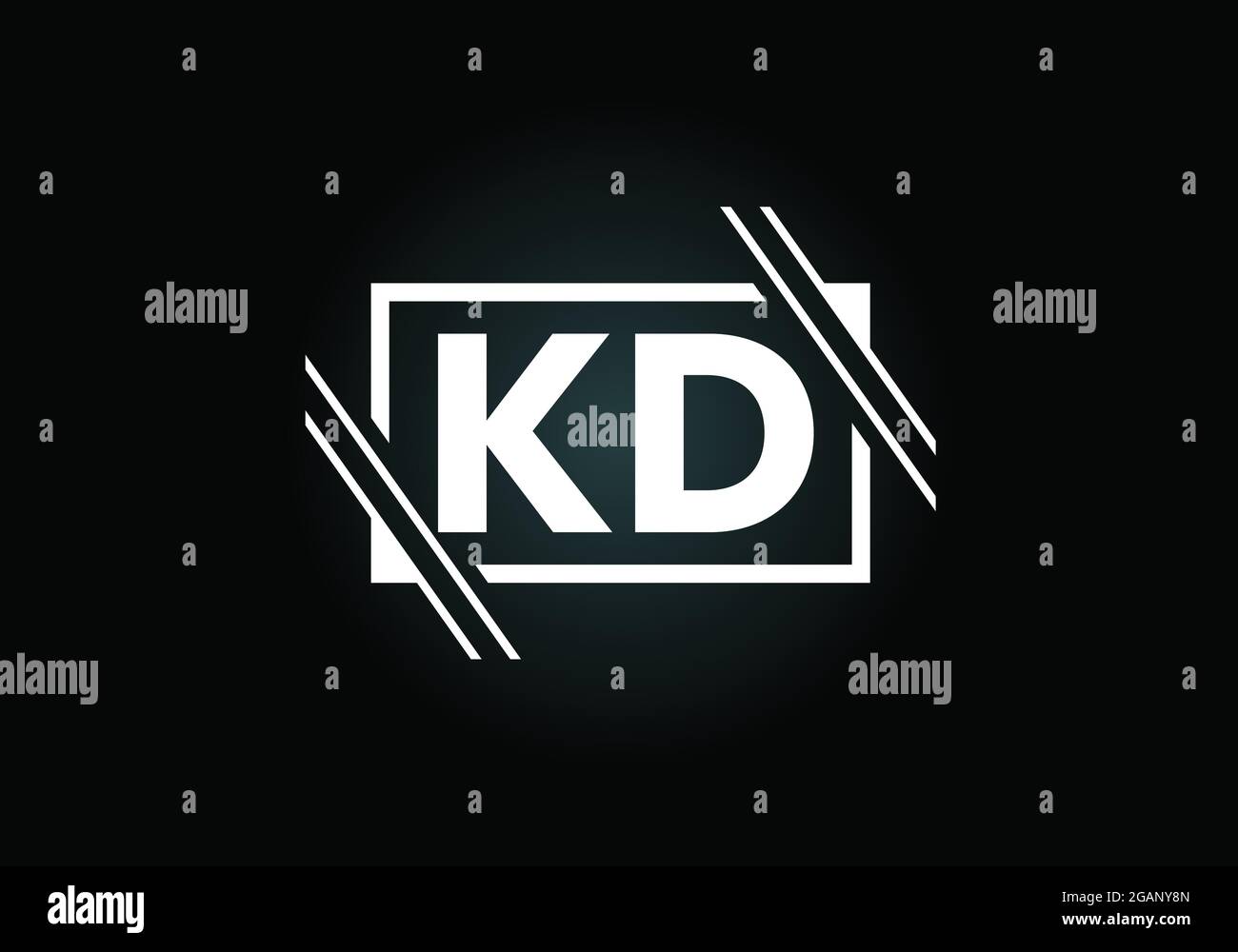 Initial K D Letter Logo With Creative Modern Business Typography Vector ...