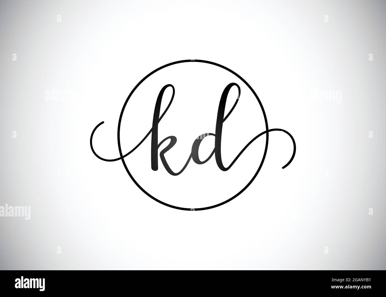 Initial K D Letter Logo With Creative Modern Business Typography Vector ...
