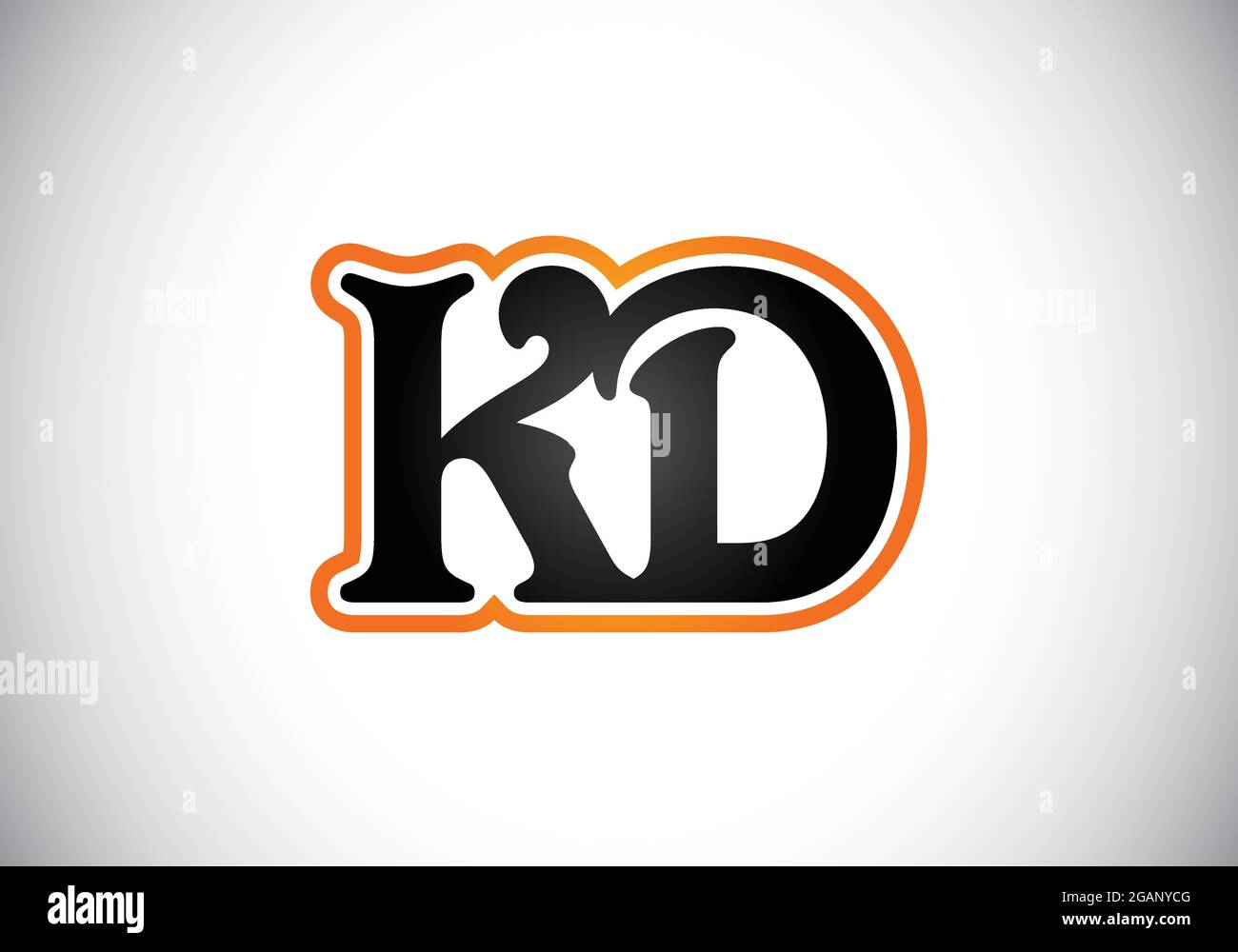 Initial K D Letter Logo With Creative Modern Business Typography Vector ...