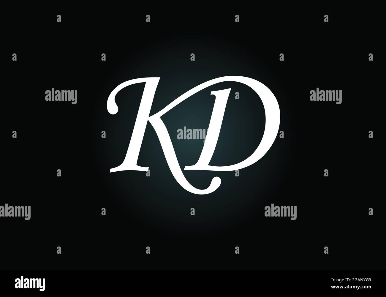 Initial K D Letter Logo With Creative Modern Business Typography Vector ...
