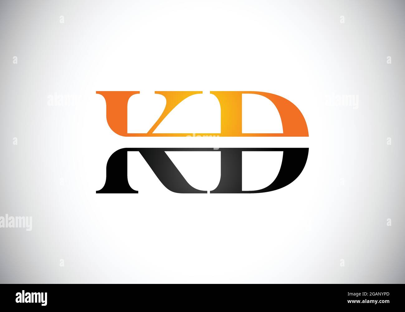 Initial K D Letter Logo With Creative Modern Business Typography Vector ...