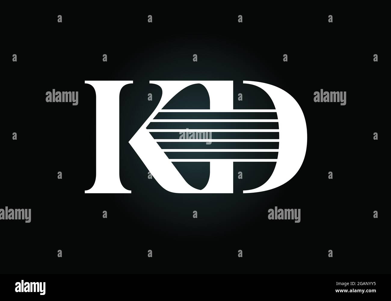Initial K D Letter Logo With Creative Modern Business Typography Vector ...