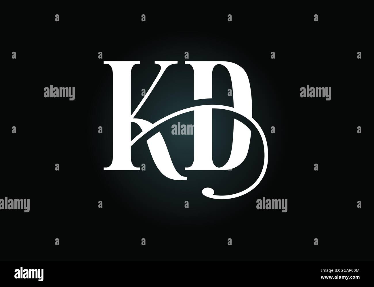Initial K D Letter Logo With Creative Modern Business Typography Vector ...