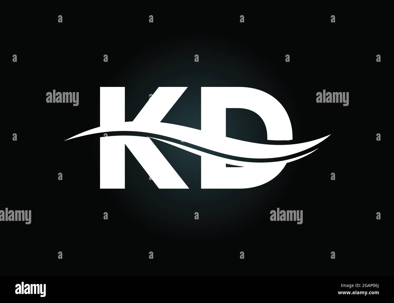 Initial K D Letter Logo With Creative Modern Business Typography Vector ...