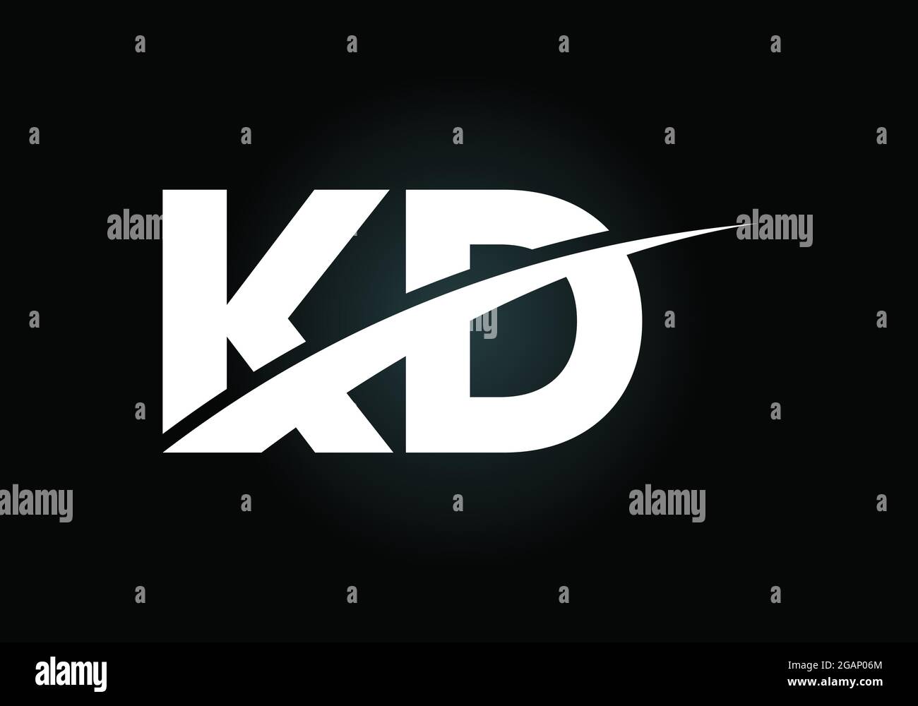 Initial K D Letter Logo With Creative Modern Business Typography Vector ...