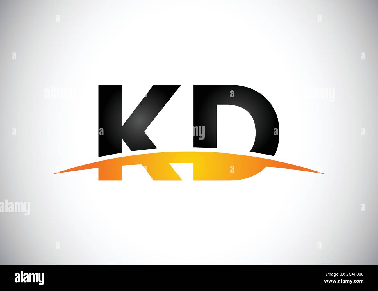 Initial K D Letter Logo With Creative Modern Business Typography Vector ...