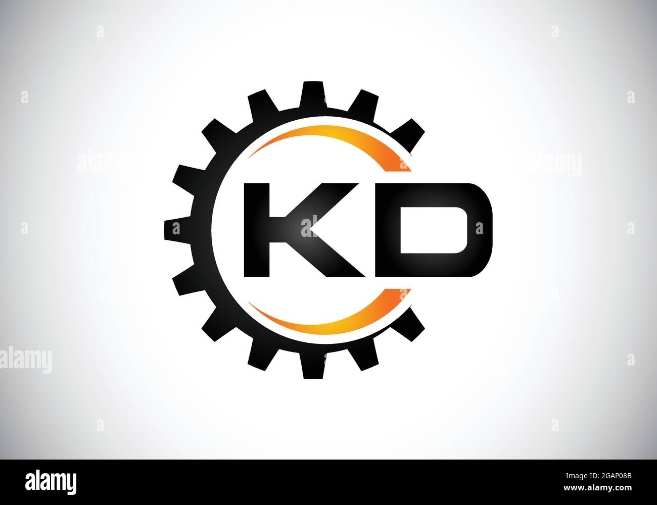 Initial K D Letter Logo With Creative Modern Business Typography Vector ...