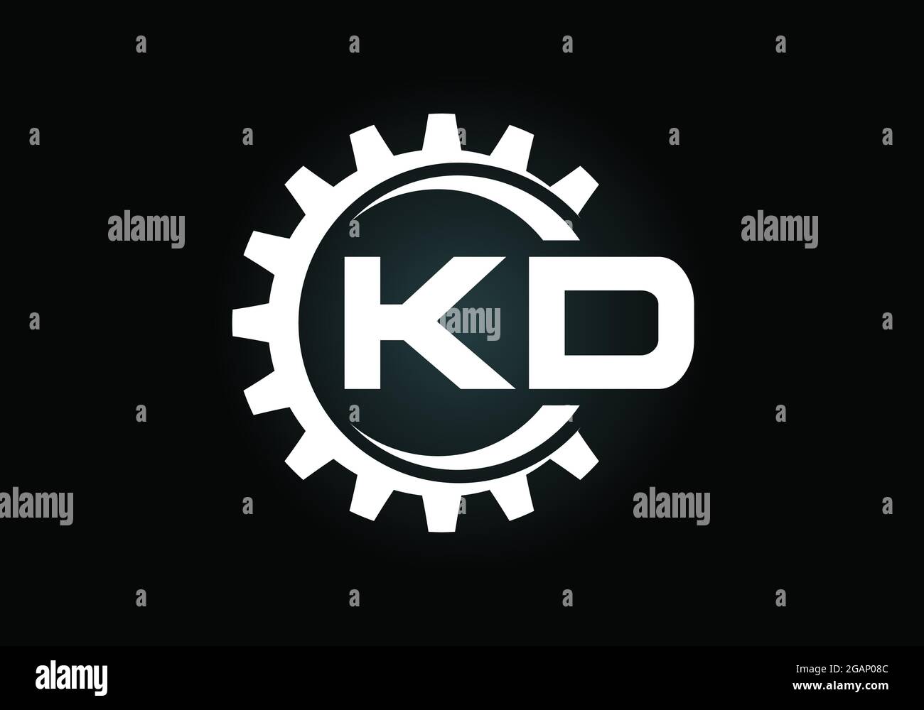 Initial K D Letter Logo With Creative Modern Business Typography Vector ...