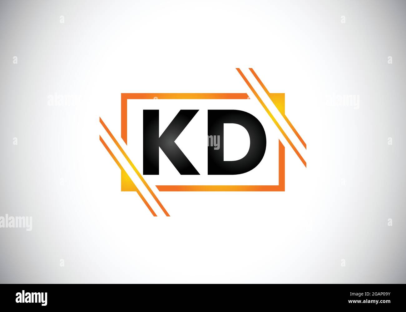 Initial K D Letter Logo With Creative Modern Business Typography Vector ...