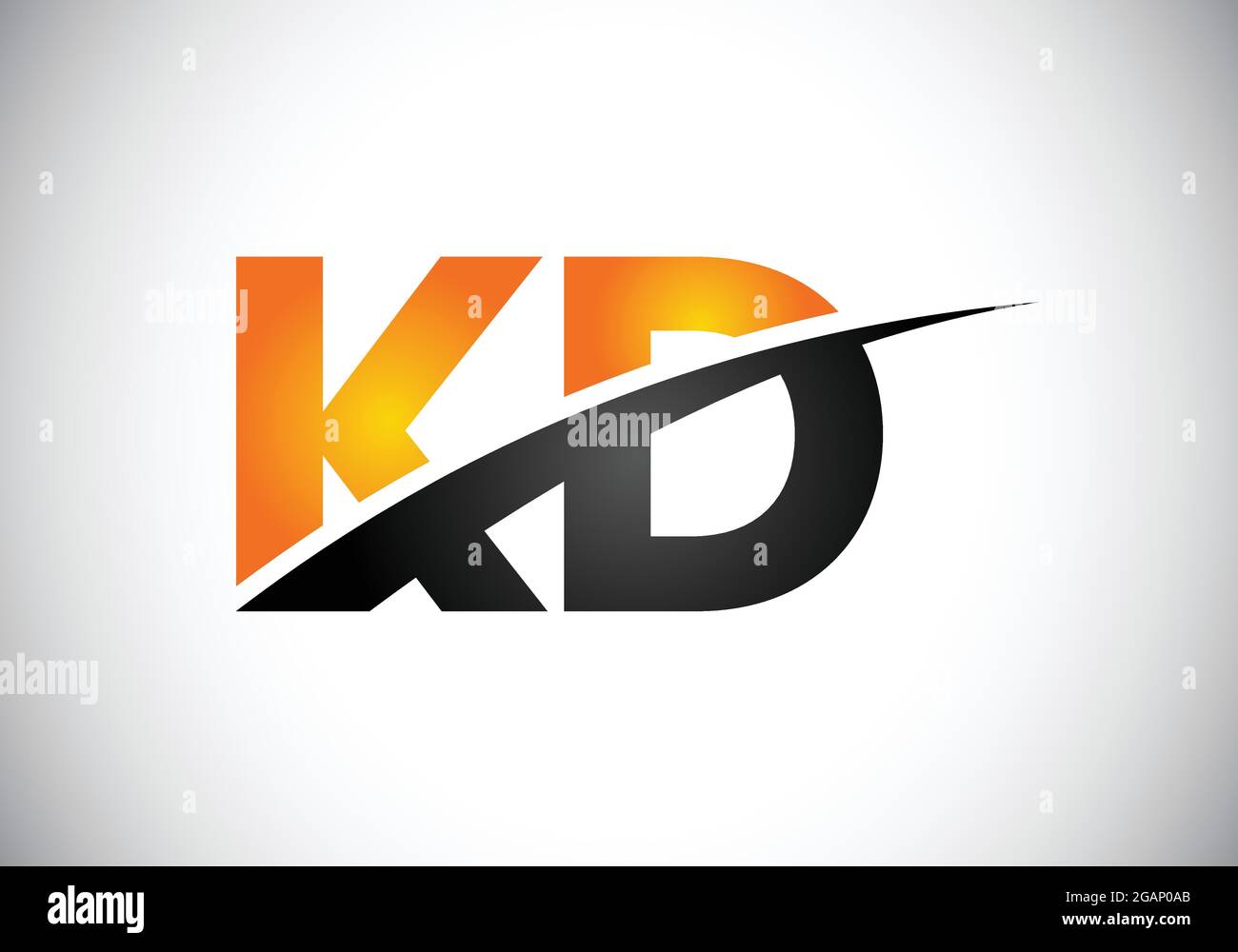 Initial K D Letter Logo With Creative Modern Business Typography Vector ...