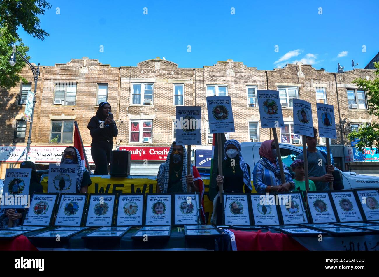 Hundreds gathered at Bay Ridge, Brooklyn, New York City during the ...