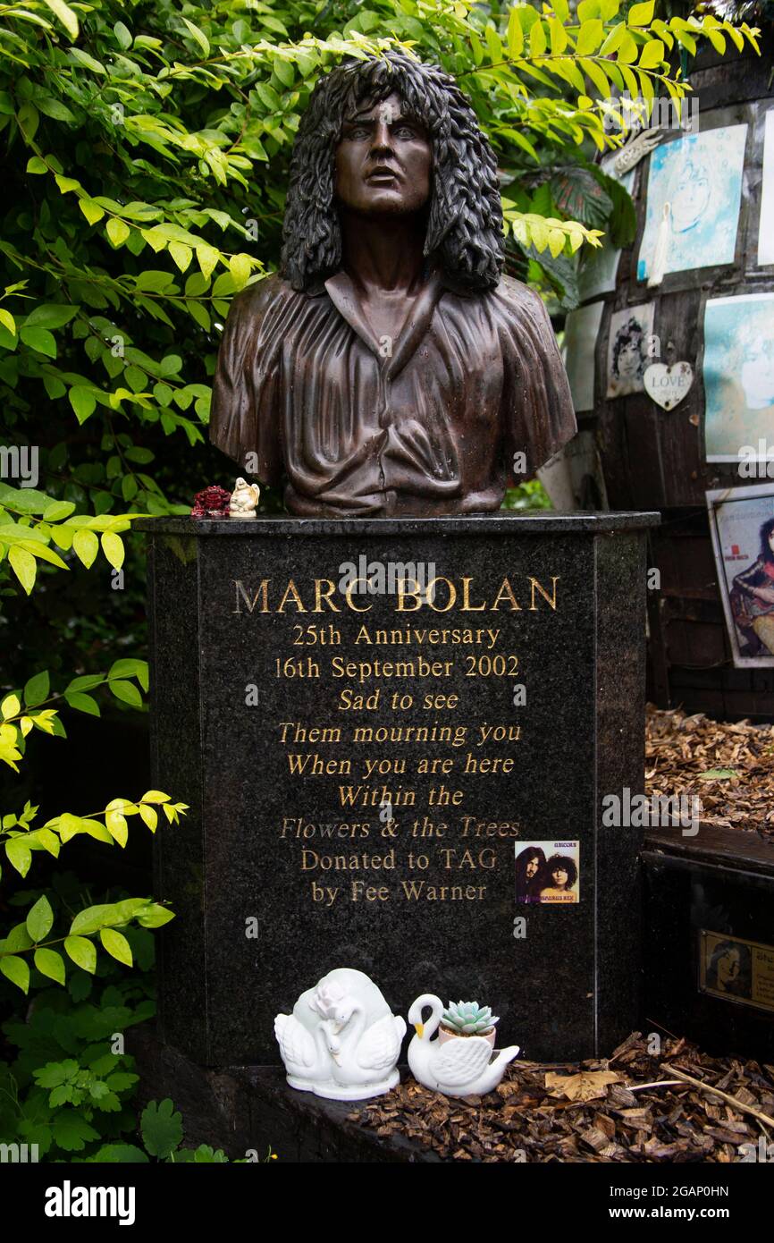 Marc Bolan's Rock Shrine - a memorial on the site he died in a car ...