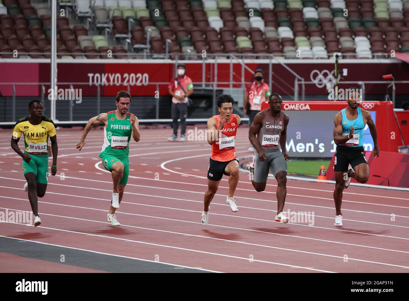 Tokyo, Japan. 31st July, 2021. (L-R) Oblique Seville (JAM), Carlos ...