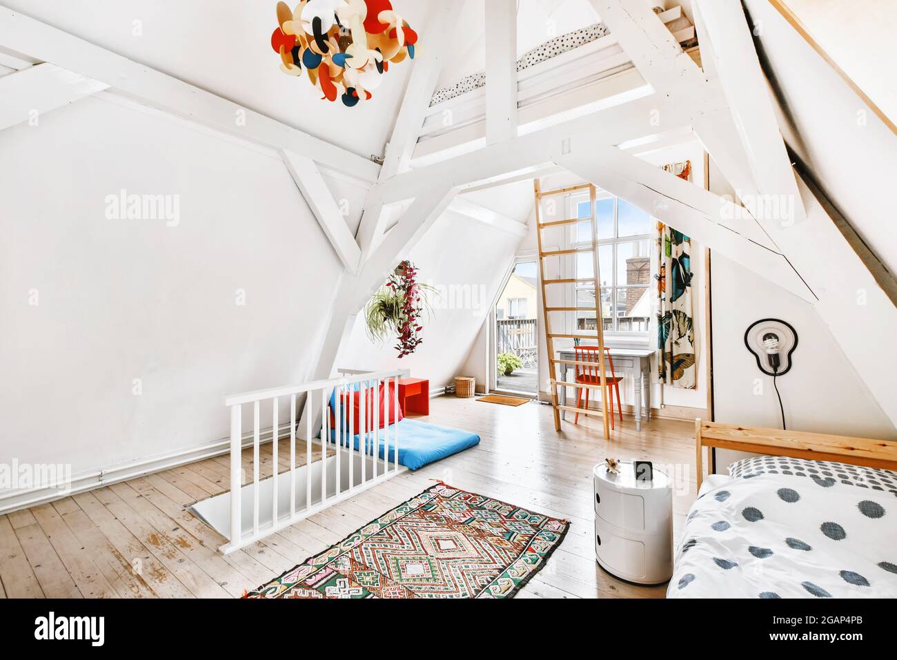Bright interior design of a luxury house Stock Photo - Alamy