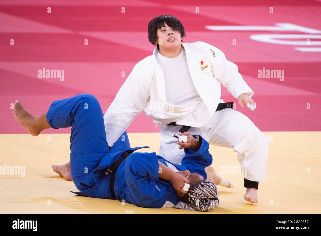 Akira Sone (JPN) vs Romane Dicko (FRA) Judo-Mixed Team final JULY 31 ...
