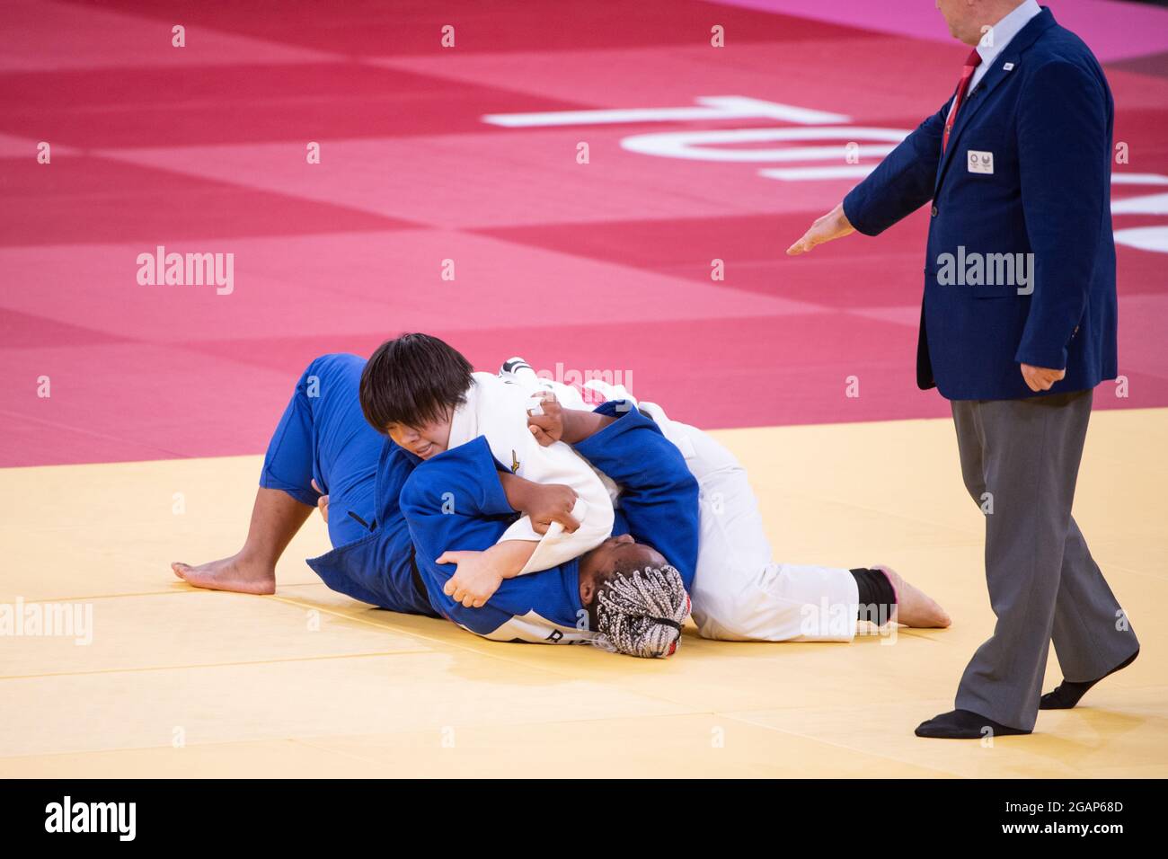 Akira Sone (JPN) vs Romane Dicko (FRA) Judo-Mixed Team final JULY 31 ...