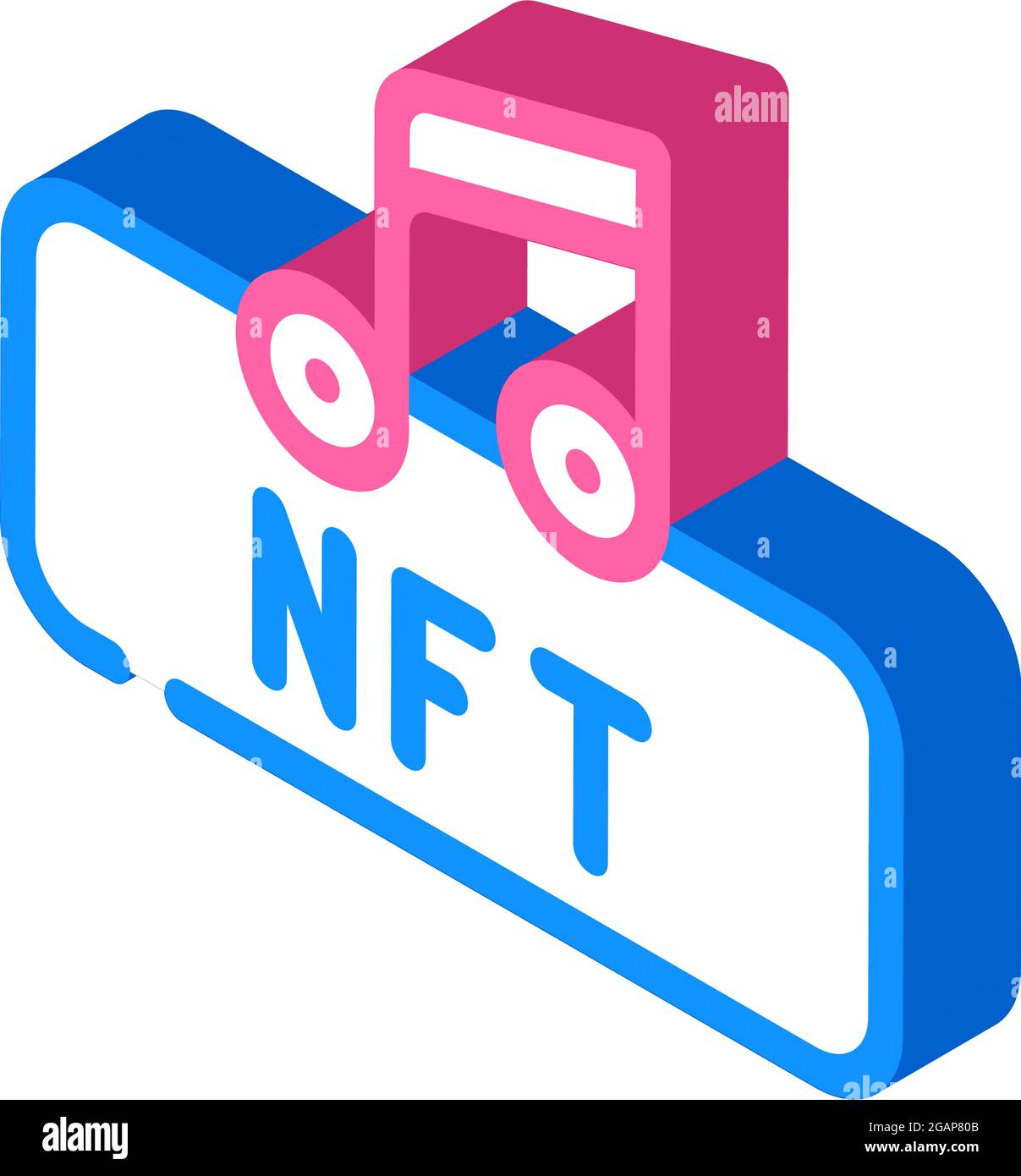 nft and music isometric icon vector illustration Stock Vector Image ...