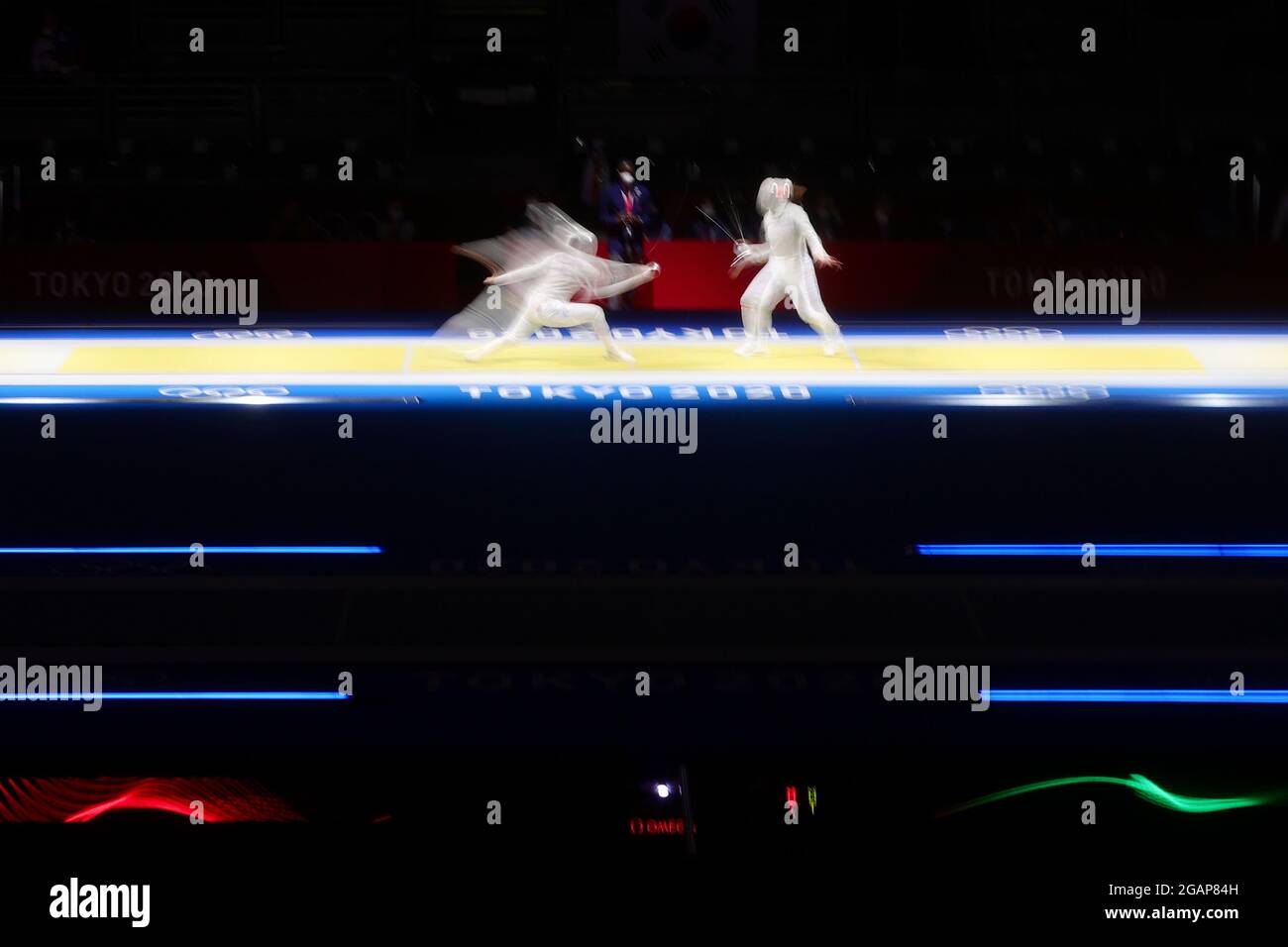 Tokyo, Japan, 31 July, 2021. Sofya Velikaya of Team ROC vs Jiyeon Kim ...