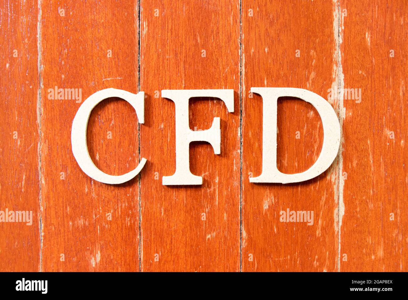 Alphabet letter in word CFD (Abbreviation of Contract for Difference ...