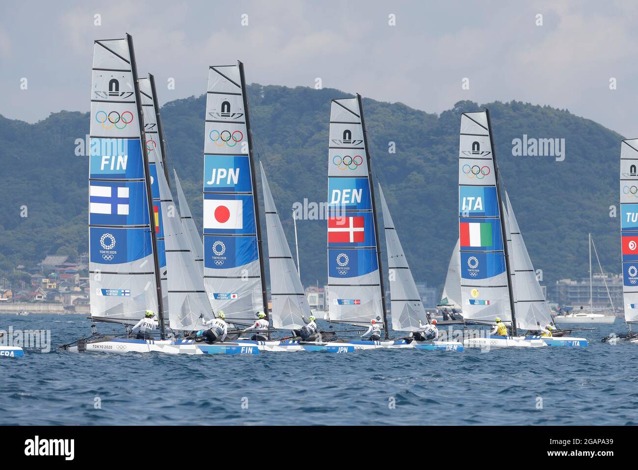 Kanagawa, Japan. 31st July, 2021. General view of boats at start ...