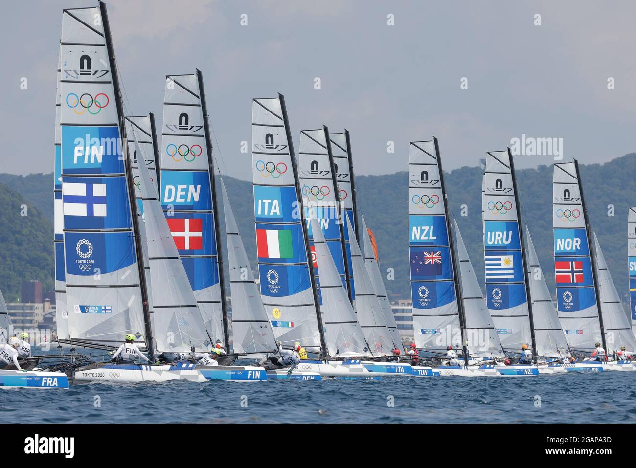 Kanagawa, Japan. 31st July, 2021. General view of boats at start ...